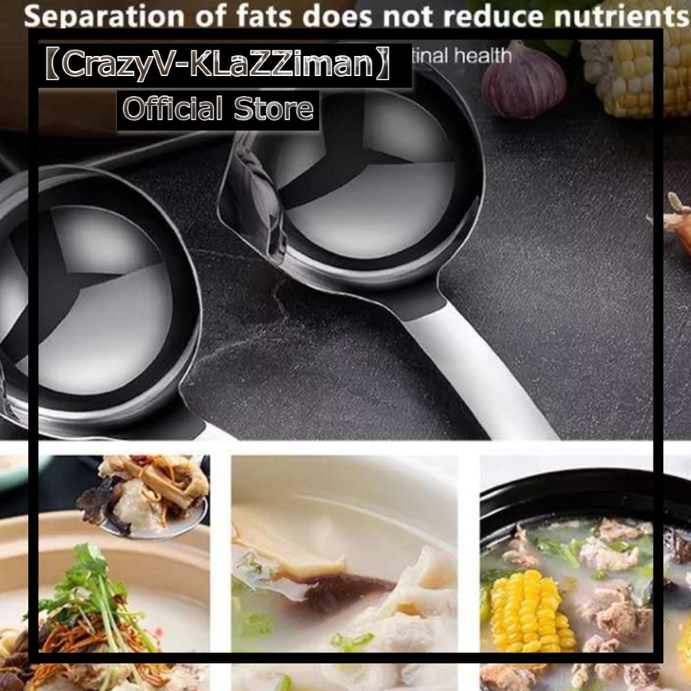 【Penapis Pemisah Grease Sudu Sup】304 Stainless Steel Soup Spoon Scoop ...