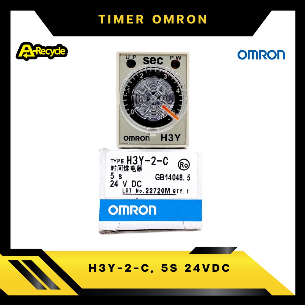 OMRON H3Y-2-C 5S 24VDC TIMER RELAY 2 Contact 8 Pin | Shopee Malaysia