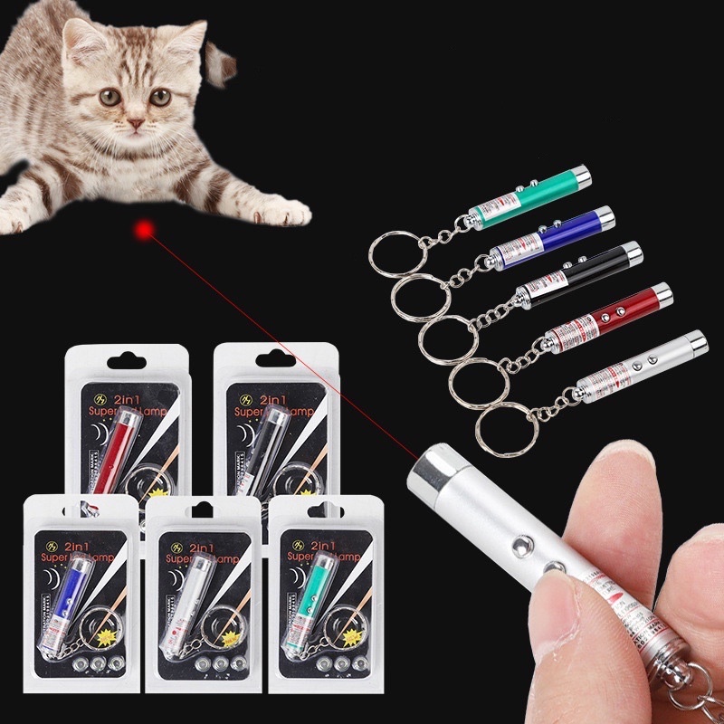 Laser funny cat stick New Cool 2 In1 Red Laser Pointer Pen With White ...