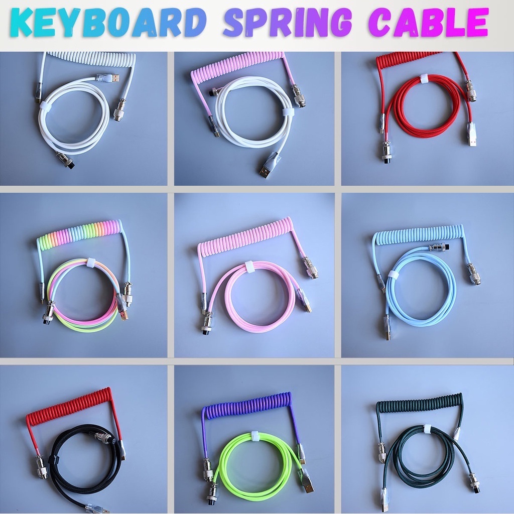 Coiled Keyboard Cable,Custom Coiled Type-C to USB A Cable,Double ...