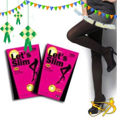 Let's Slim 200M Power hips Up tights High Stocking Comfort Pressure ...