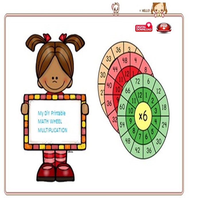 My Printable DiY Flash Card Math Wheel Multiplication Mari Belajar ...