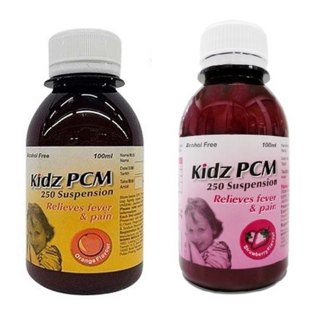 Ubat Demam - Kidz PCM 250mg/5ml Suspension 60ml (Orange/Strawberry ...