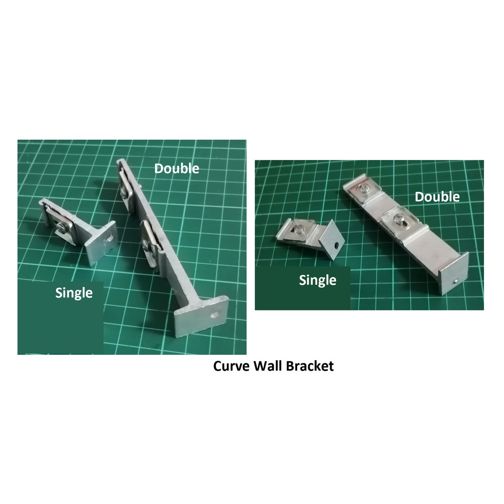Curve double brackets for curve curtain track railing | Shopee Malaysia