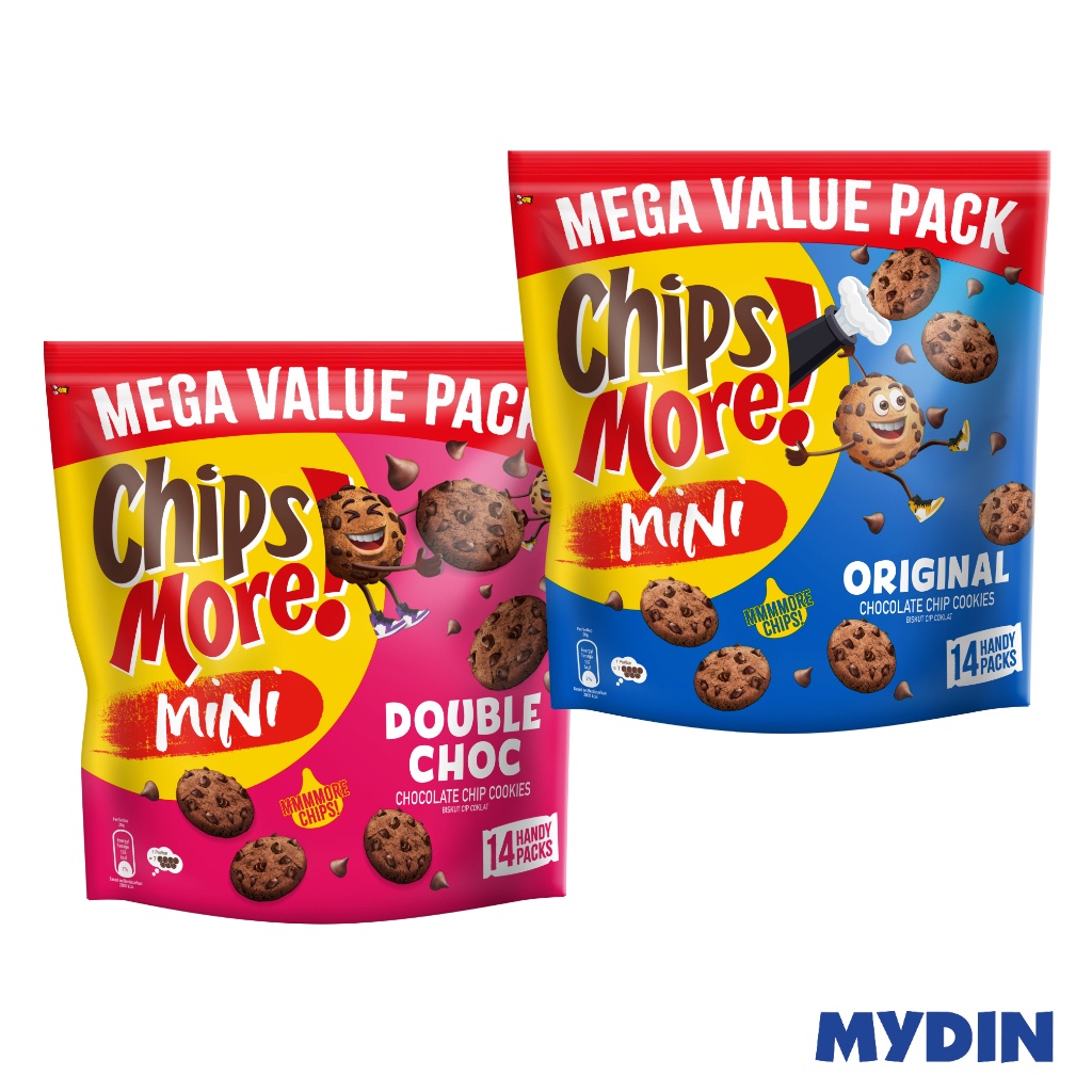 Chipsmore Chocolate Chip Cookies Handy Mega Value Pack (14 x 24g) - 2 ...