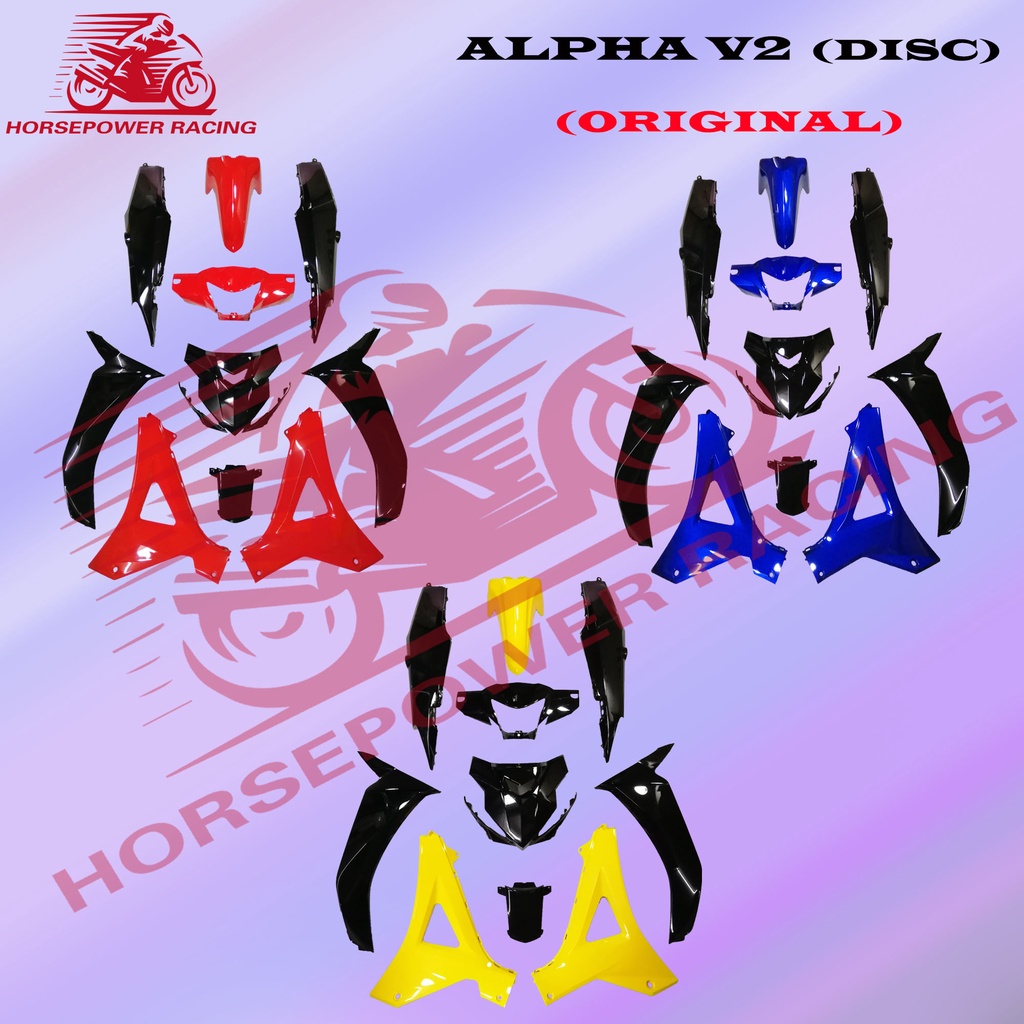 ALPHA V2 (DISC) (ORIGINAL) COVER SET HONDA FULL SET | Shopee Malaysia