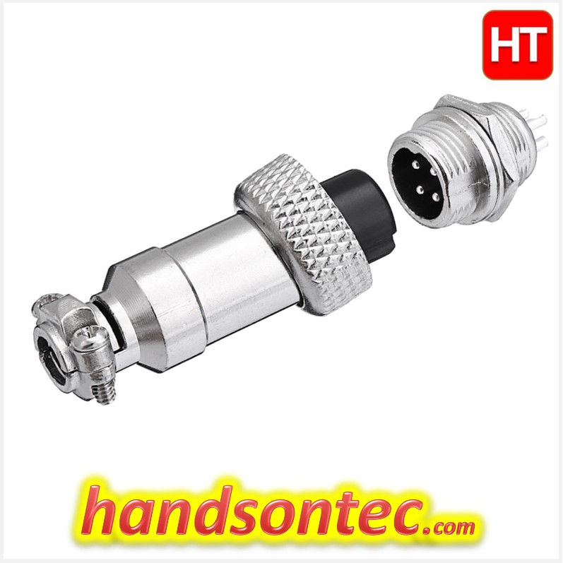 GX12 (2~5)Pole Bulkhead Aviation Connector Panel-to-Cable | Shopee Malaysia