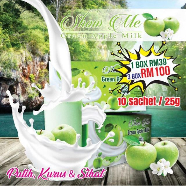 🍏Show Me Green Apple Milk🍏 | Shopee Malaysia