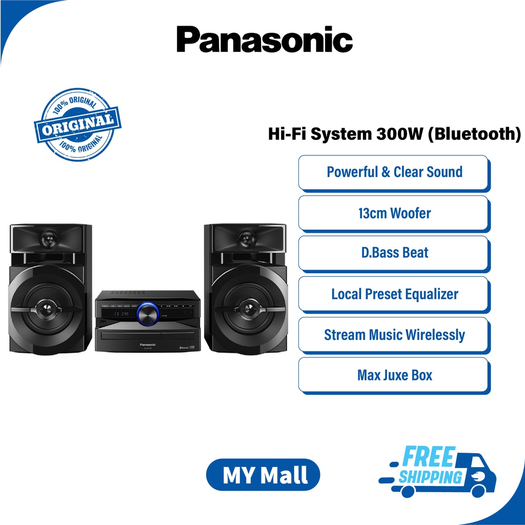 PANASONIC SC-UX100 HIFI SYSTEM 300W BLUETOOTH SC-UX100GSXK 扬声器 | Shopee ...