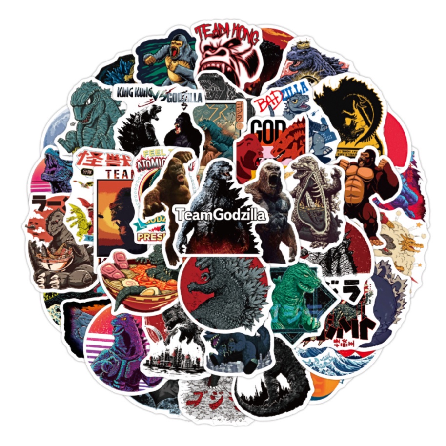 Godzilla Sticker Random 50pcs Gojira King Kong 🔥 Malaysia Ready Stock 🔥 ...