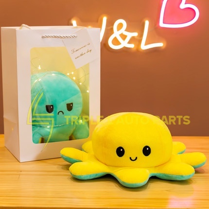 SHIP IN 24HR! Reversible Octopus angry octopus plush toy flip doll ...