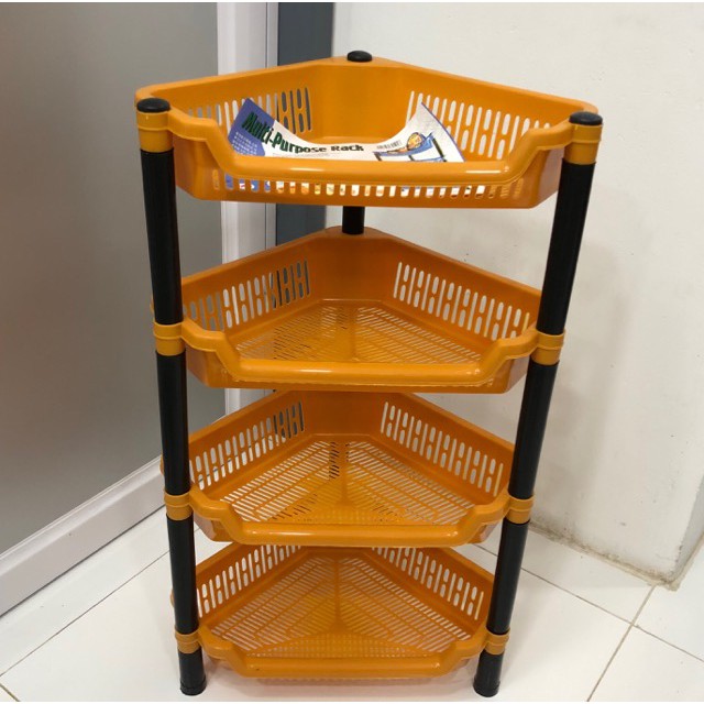 4 Tier Multi-purpose Home Kitchen Storage Rack (Stackable) | Shopee ...