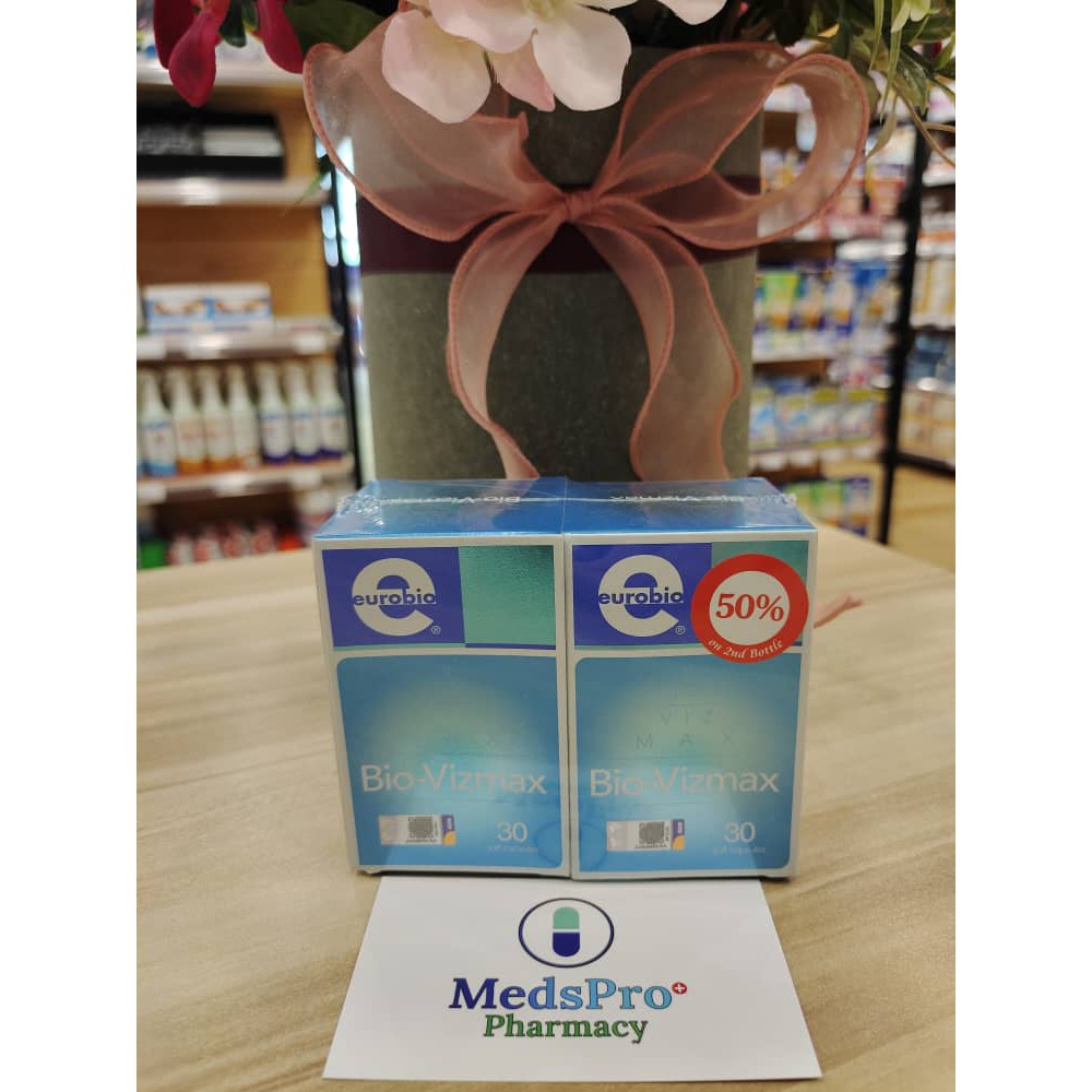 EUROBIO BIO-VIZMAX 30'Sx2 TWIN PACK EXP 08/2025 EYE SUPPLEMENT | Shopee ...