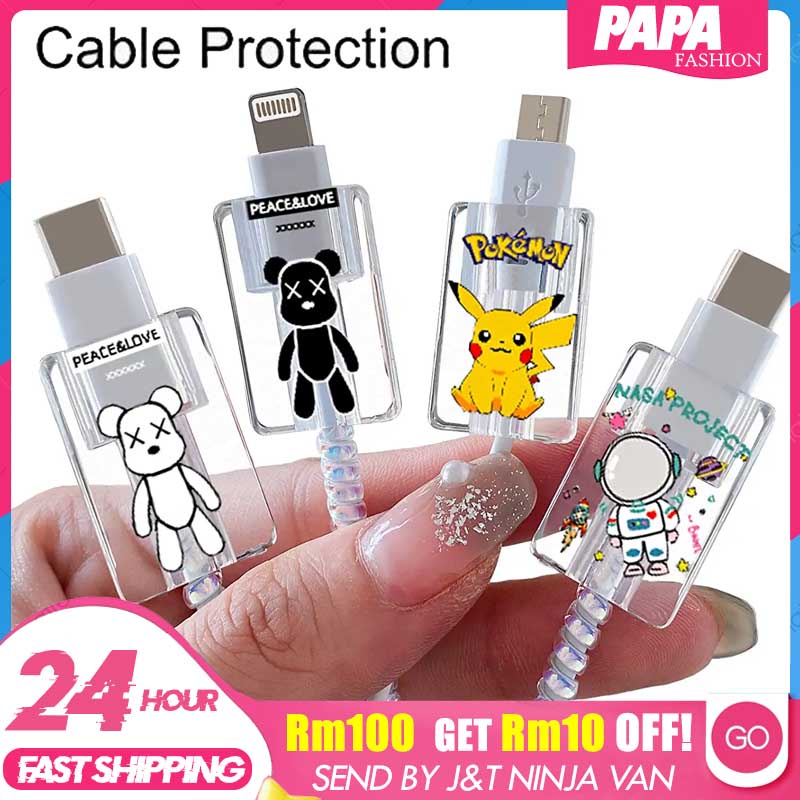 Cable Protector Wire Winder Data Line Cord Wire Data Spiral Protective ...