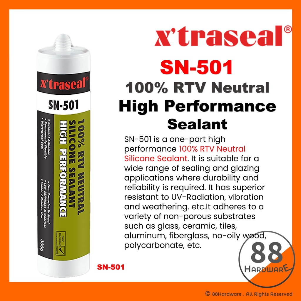 【100% Fresh Stock】sn-501 sn501 xtraseal vtech vt-210 neutral silicone ...