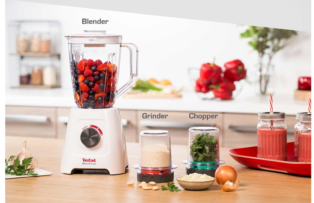 Tefal BL4291 2.0L Blendforce with Grinder & Chopper Plastic Jar Blender | ESH | Shopee Malaysia