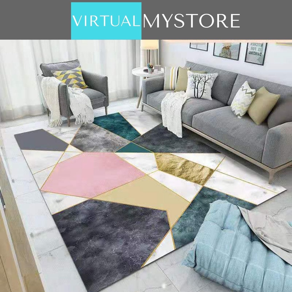 CARPET HOME VELVET VISUAL 3D MINIMALIST / KARPET RUMAH VALVET 3D ...