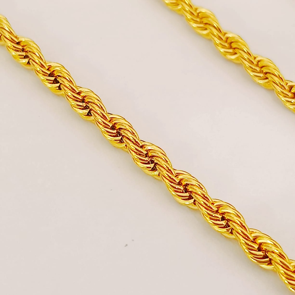 Necklace Rantai Leher 3mm Emas Korea Bangkok GOLD PLATED | Shopee Malaysia