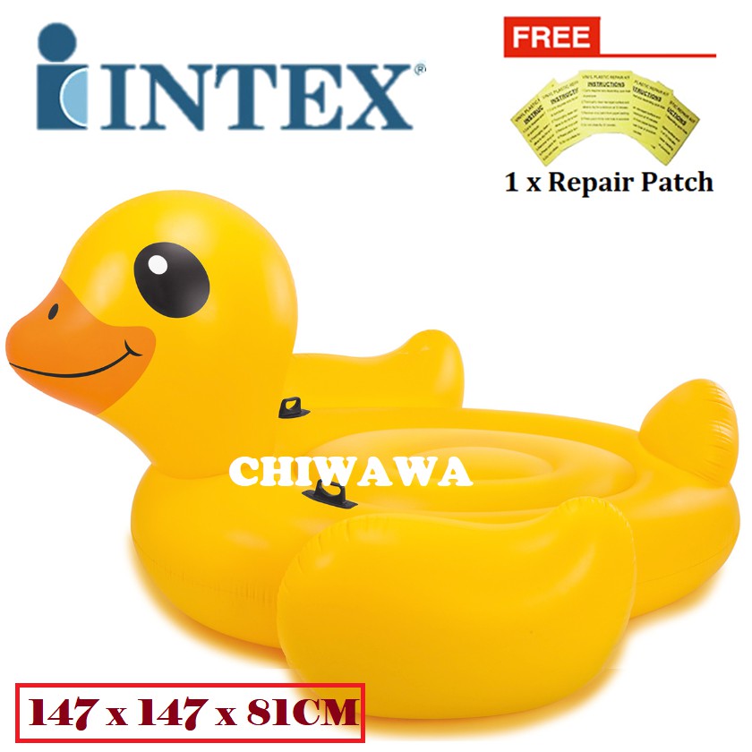 PROMOTION 57556 Inflatable Ride On Duck Raft Lifebuoy Swimming Pool PVC ...