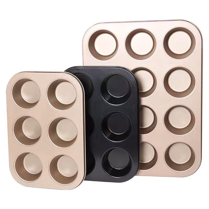 Bakeware Cake Moulds 6 Hole Non-Stick Mini Muffin Tray Cookie Cupcake ...