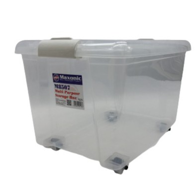 32L STORAGE BOX WITH WHEELS|TRANSPARENT HEAVY DUTY MULTIPURPOSE STORAGE ...