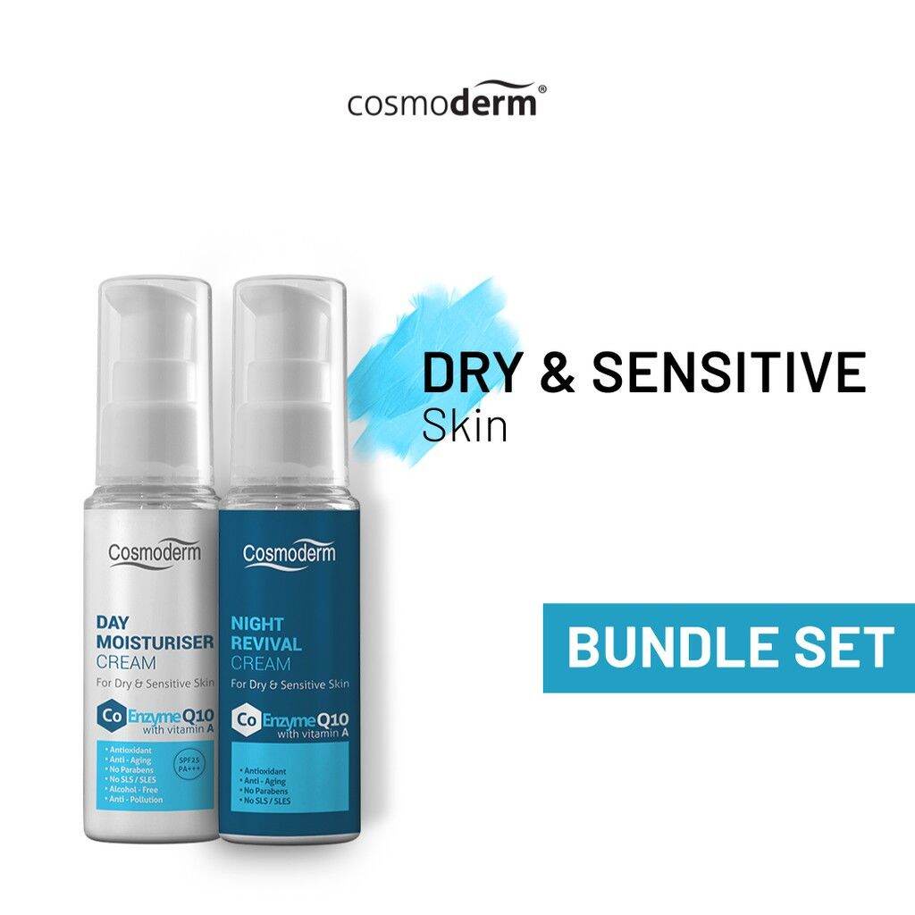Bundle Set : Cosmoderm Gentle Day Moisturiser + Night Cream | Shopee ...