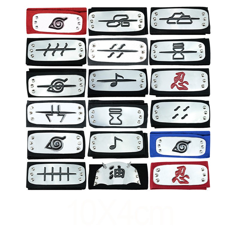 1PCS Naruto Headband Naruto Kakashi Orochimaru Jiraiya Yakushi Kabuto ...