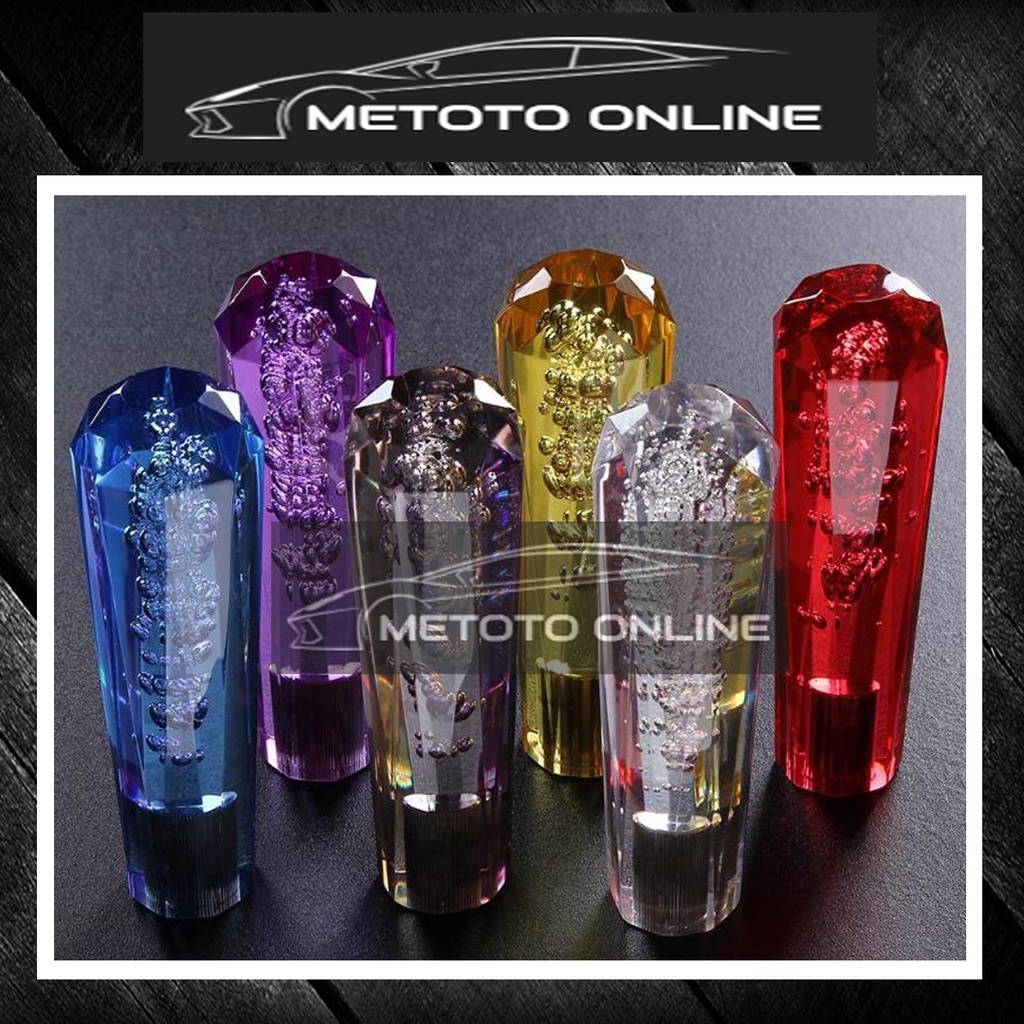 Universal Acrylic Crystal Bubble Car Shift Knob AT/MT Car Gear Knob ...