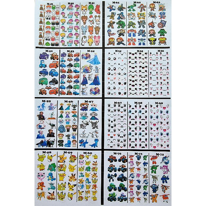 Edible stamp/edible picture/Food And Beverage Stickers M49-M72 | Shopee ...