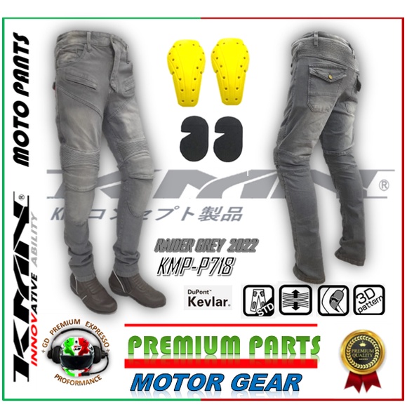 KMN MOTO PANTS RIDING KEVLAR DENIM JEAN SUPERFIT ELASTIC PROTECTOR PANT ...