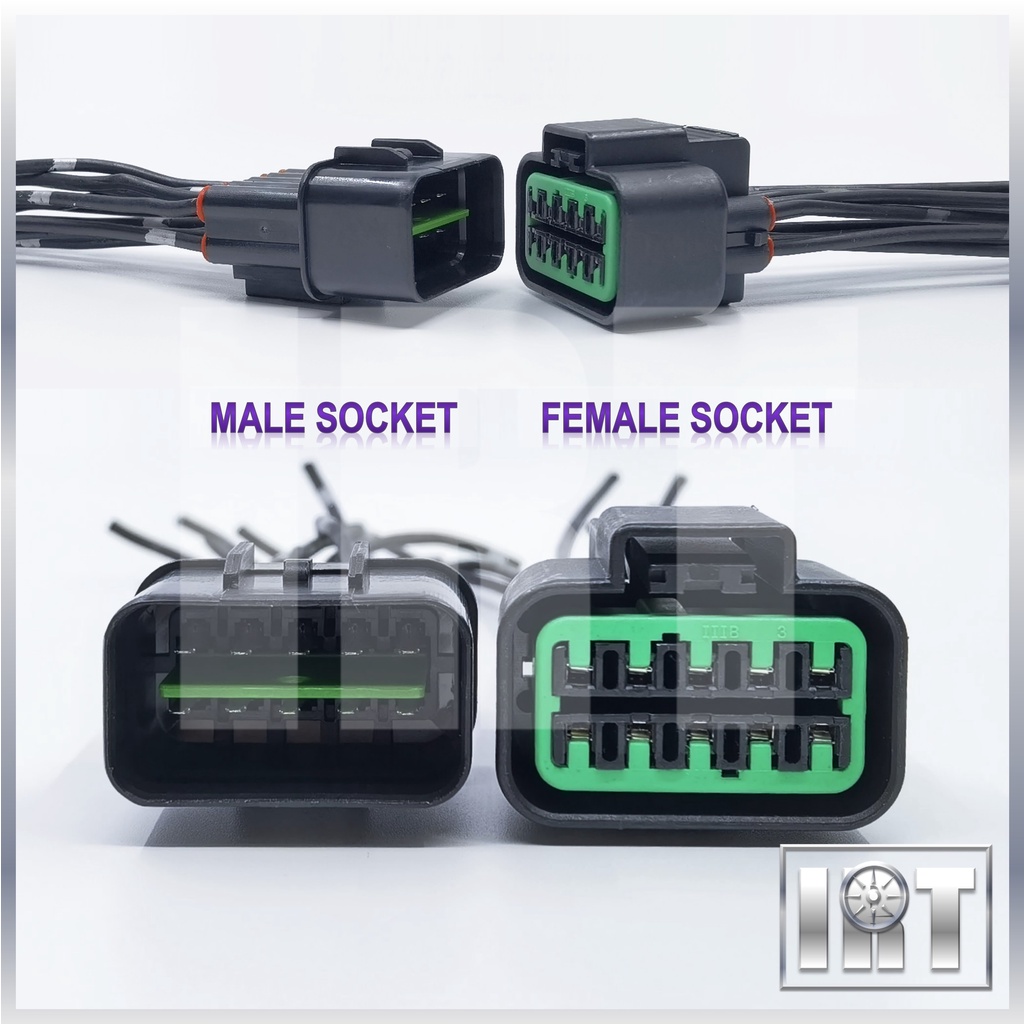 10 Pin ECU Chassis Socket Lorry Proton Mitsubishi Soket Connector ...