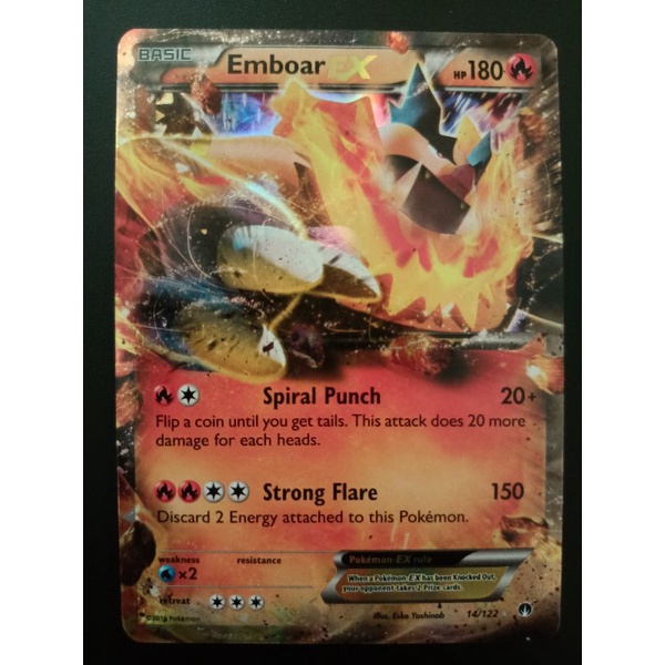 [Pokemon TGC] Emboar EX - 14/122 - Ultra Rare | Shopee Malaysia