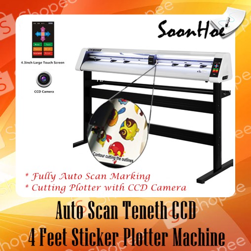 Auto Scan 4 Feet Sticker Plotter Machine CCD ( 1 years warranty + After ...