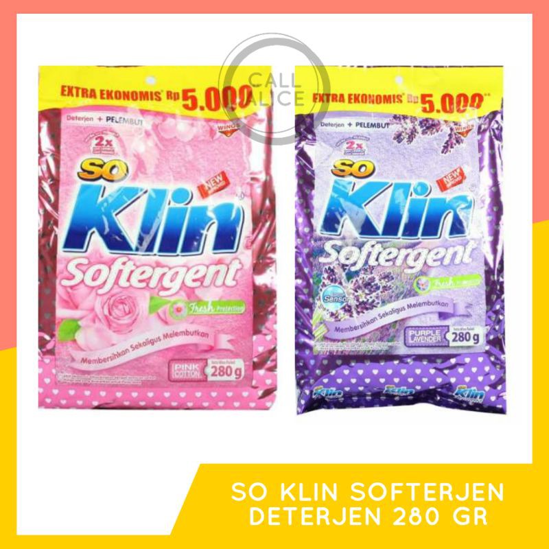 So Klin Soklin Softerjen Detergent Economical Packaging Powder 280 Gr ...