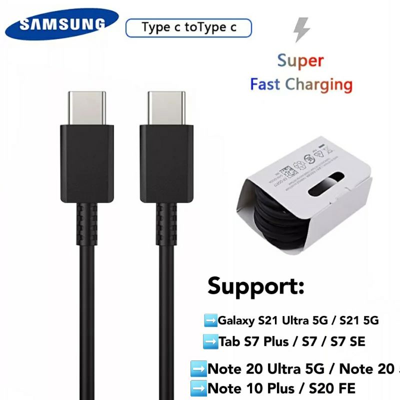 Samsung S22 Ultra S21 Ultra Type C To C USB Cable Compatible For Galaxy ...