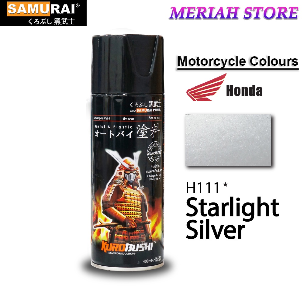 Samurai H111 Honda Starlight Silver Aerosol Spray Paint 400ml | Shopee ...