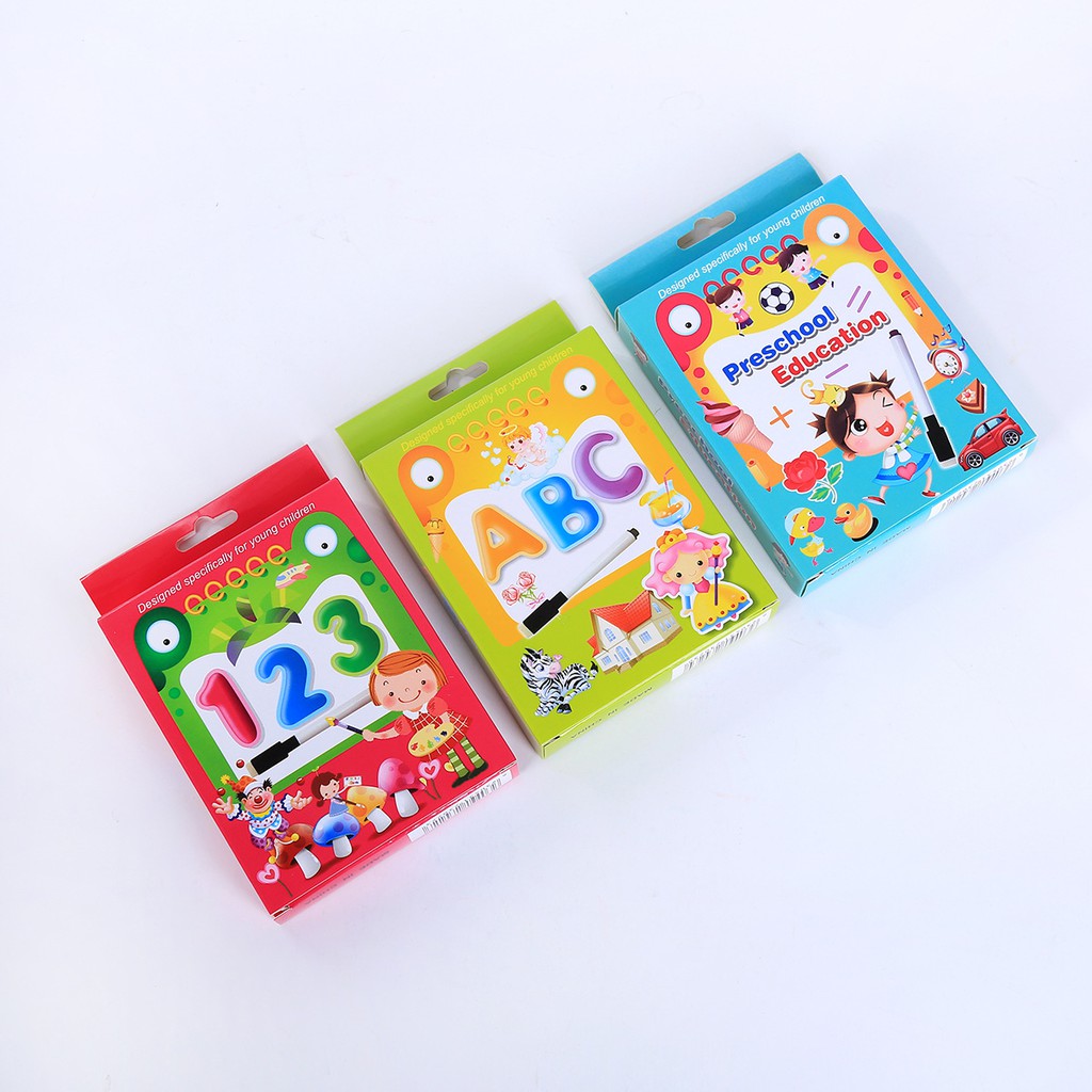 Children ABC 123 Math Animal Color Shape Flash Cards | Early Learning ...