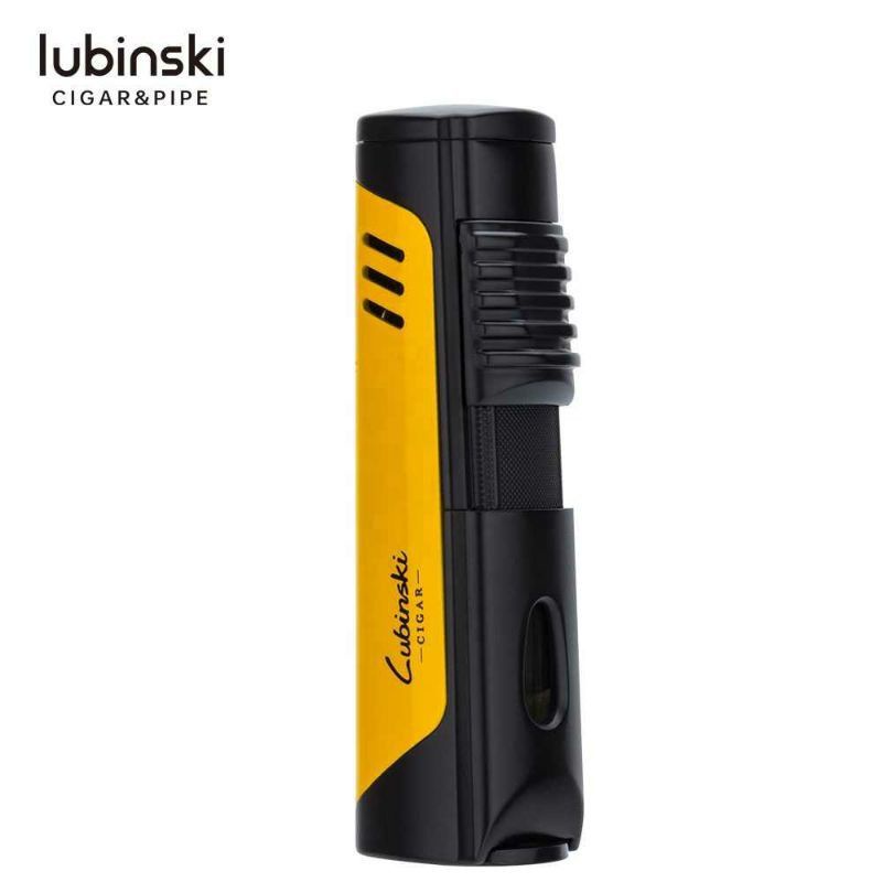 Lubinski Yellow Metal Wind-proof 1 Torch Jet Flame Lighter | Shopee ...
