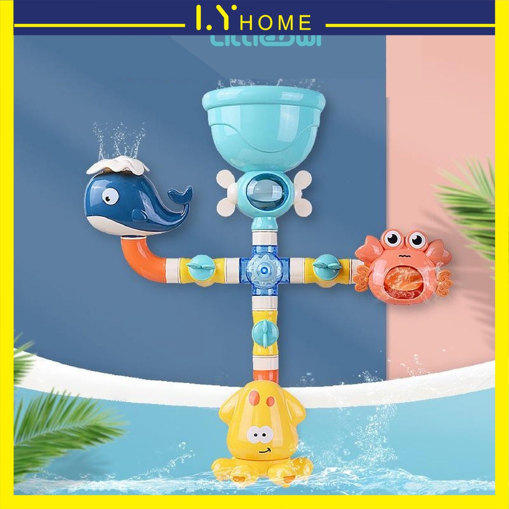 【M'sia】Baby Water Bath Pipes Toys Sprinkle Assembly Water Game Toys ...