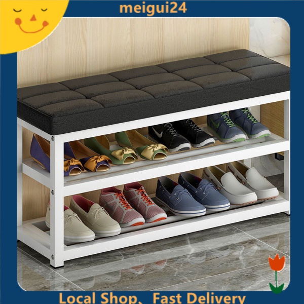 Simple multi-layer shoe stool home change shoe stool door can sit shoe ...