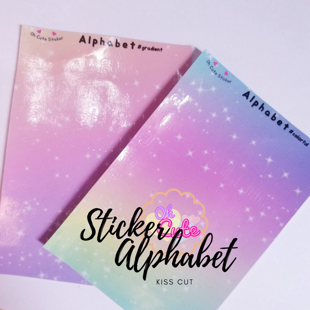 A6 Kiss Cut & Vinyl Laminated Alphabet Letter Sticker - Oh Cute Sticker ...