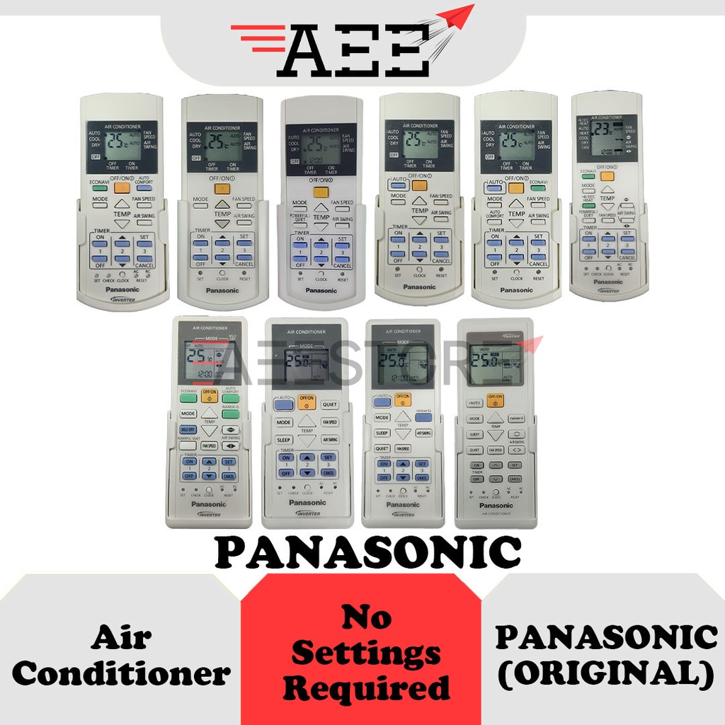(Original) Panasonic Air Conditioner / Air Cond Remote Control | Shopee ...
