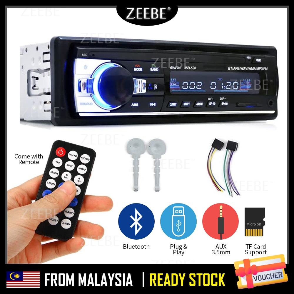 ZEEBE Car Stereo FM Radio MP3 Audio Player Support Bluetooth Phone with ...