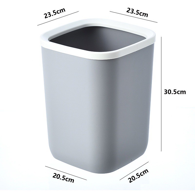 BWF 12L Nordic Square Dustbin Trash Bin Trash Can recycle bin Open Style Dustbin Garbage Bin ...