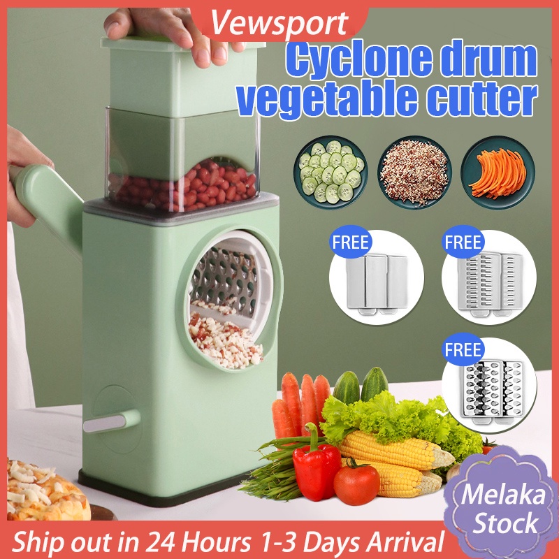 Upgrade 4 in 1 Vegetable Rotary Cutter Multifunction Vegetable Cutting ...