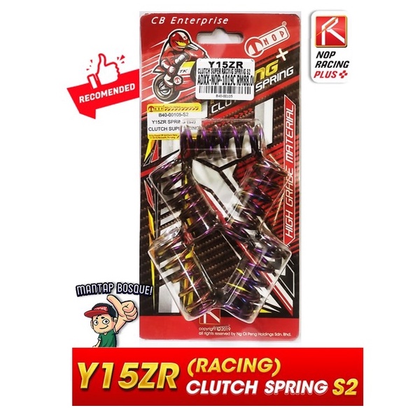 [CBe] Y15 | Y150 | Y15Zr Ysuku 🔥NOP🔥Super Racing Clutch Spring S2 Klac Spring Titanium 1set(5pcs ...