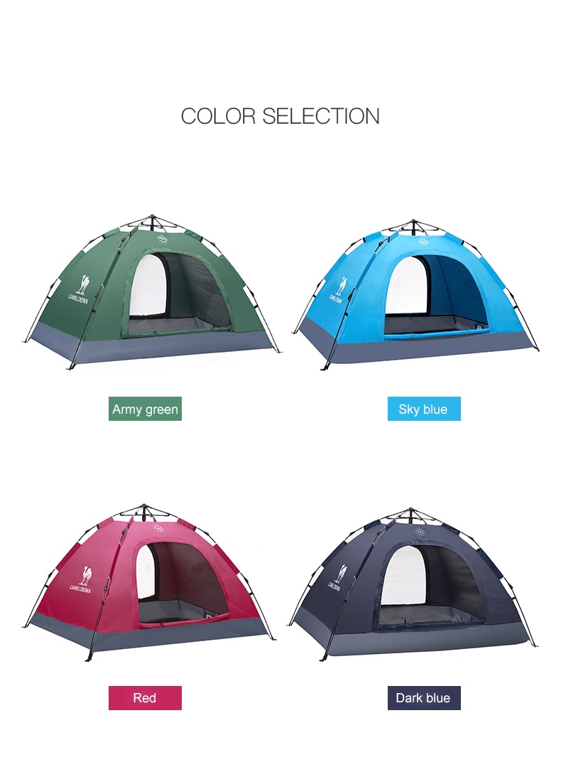 CAMEL 3-4 People Double Layer Guide Rope Automatic Tent Outdoor Camping ...