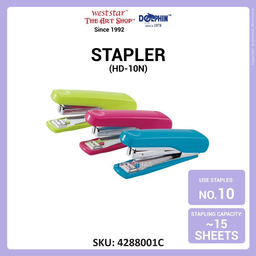[Weststar TAS] Max Stapler Ergonomic Max No.10 Stapler (HD-10N) Use Staples No.10 (2-15sheets ...
