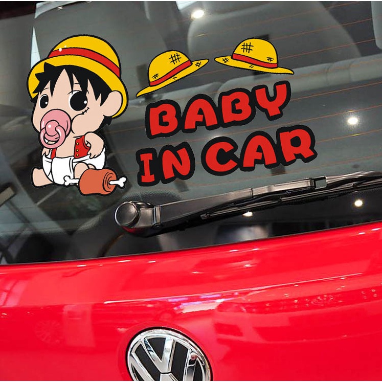 ONE PIECE Car Stickers Luffy Zoro Nami Chopper Ace Japan Anime Baby In ...