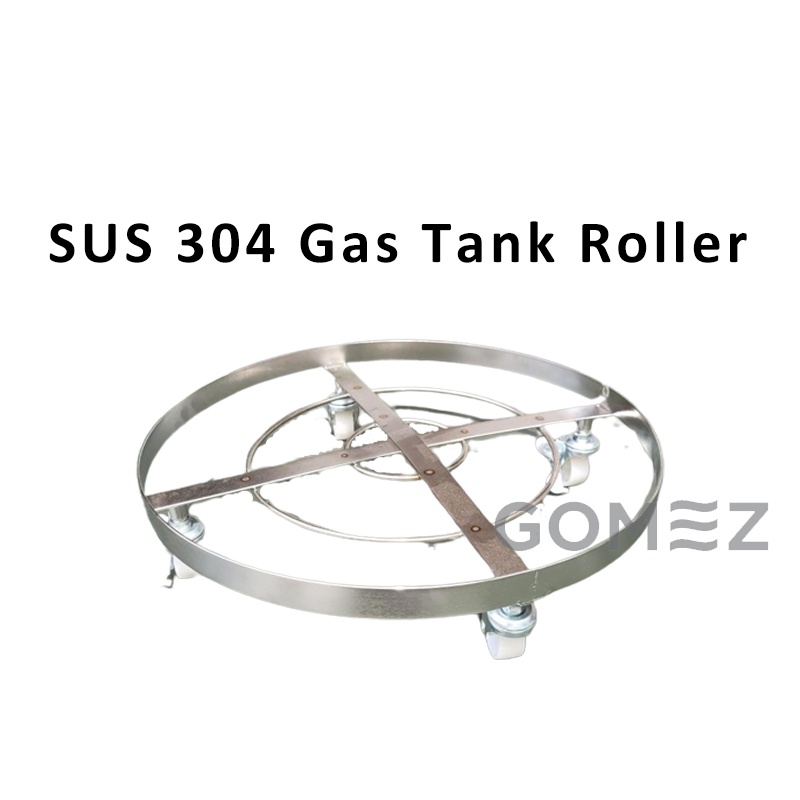 Gomez Stainless Steel Gas Tank Roller Heavy Duty / Tong Gas Roda Base ...